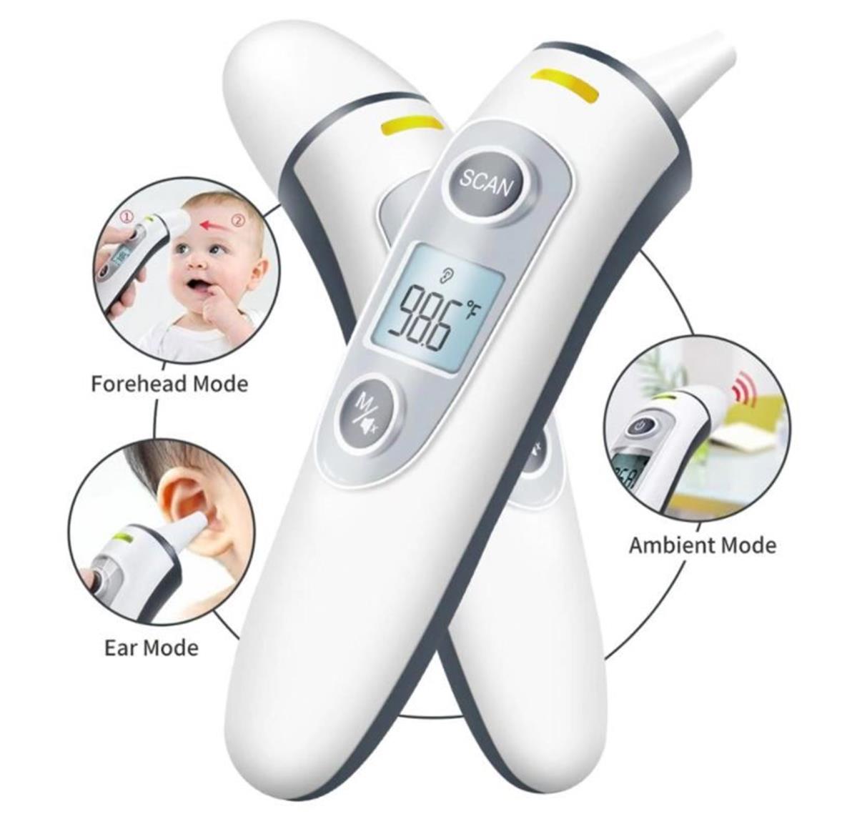Dual Mode Digital Infrared Thermometer Adult Baby Kids Forehead Ear ...